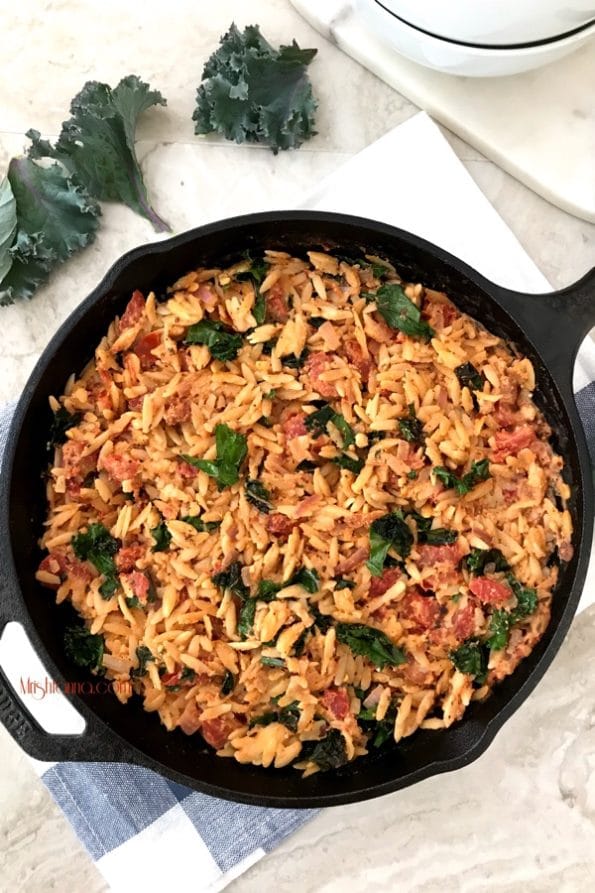 Creamy Tomato Orzo With Kale • Simple Sumptuous Cooking