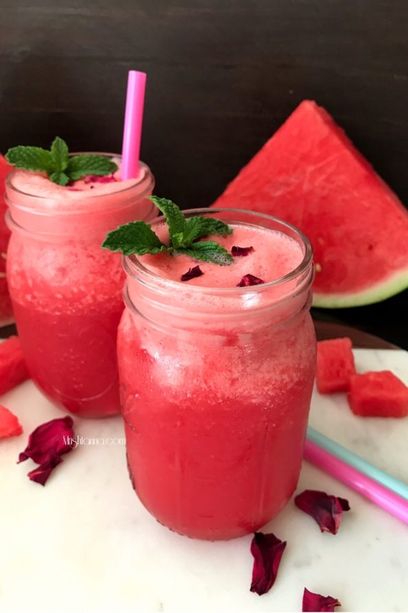 Refreshing Watermelon Rose Juice • Simple Sumptuous Cooking