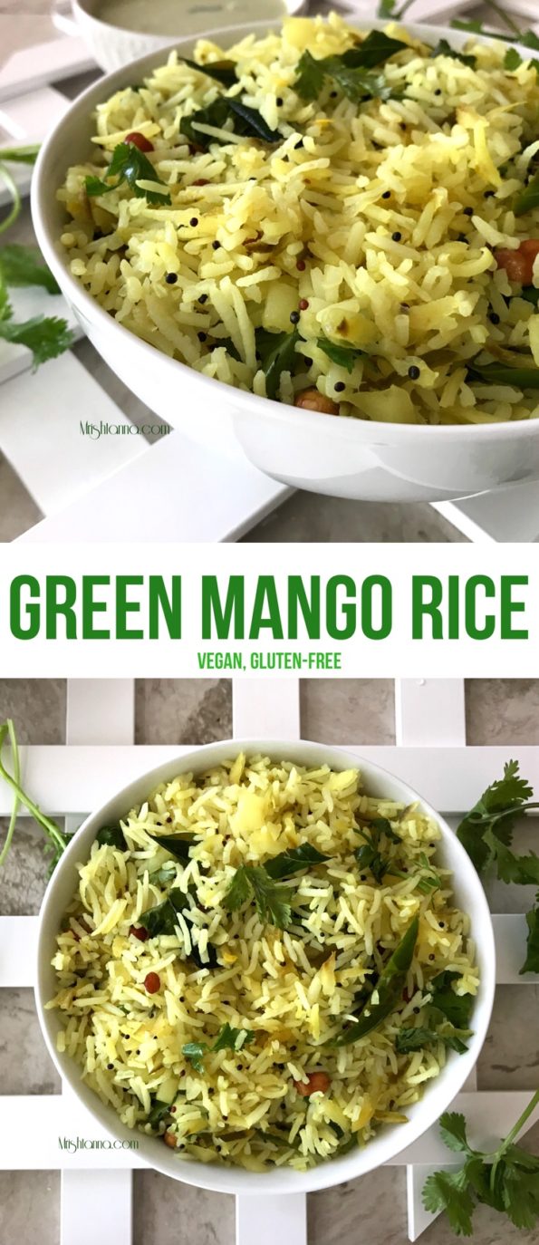 Mavinakayi Chitranna (Green Mango Rice) • Simple Sumptuous Cooking