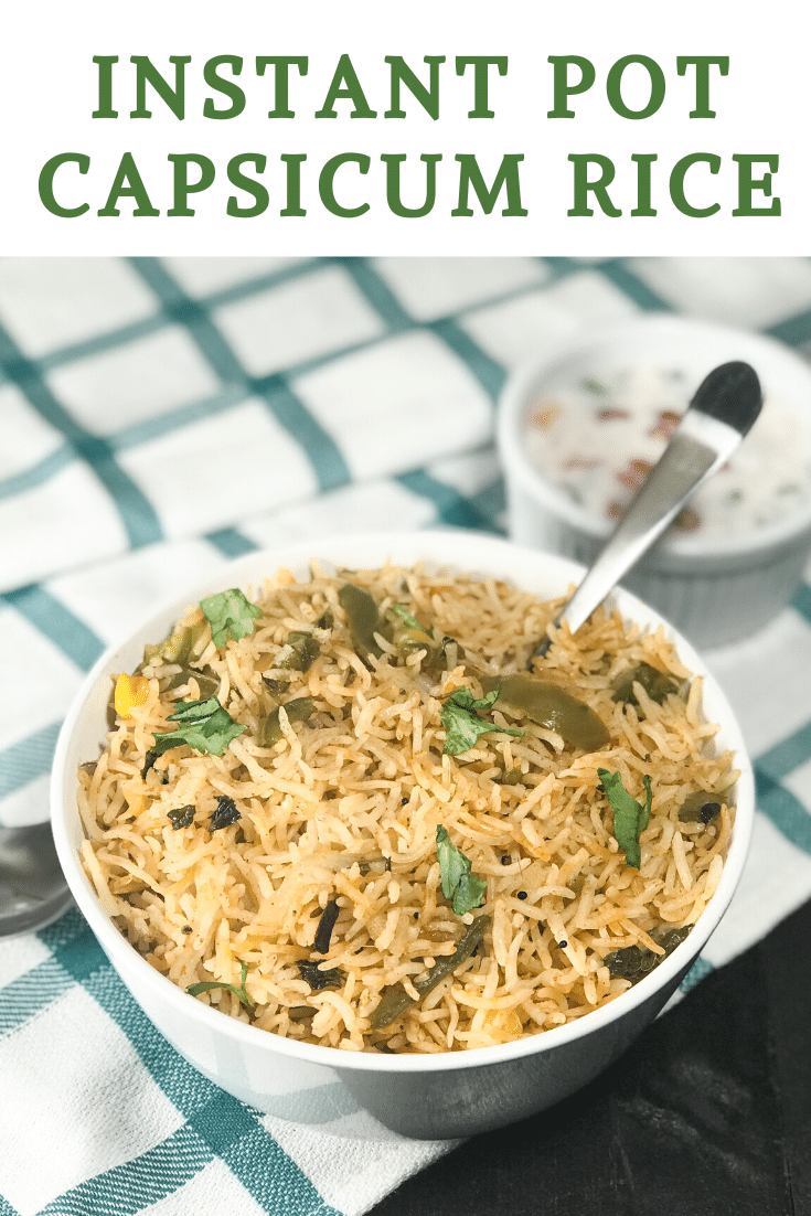 Capsicum Rice (Indian Style Bell Pepper Rice) • Simple Sumptuous Cooking