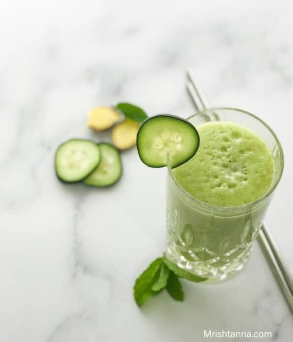 Cucumber Pineapple Smoothie • Simple Sumptuous Cooking