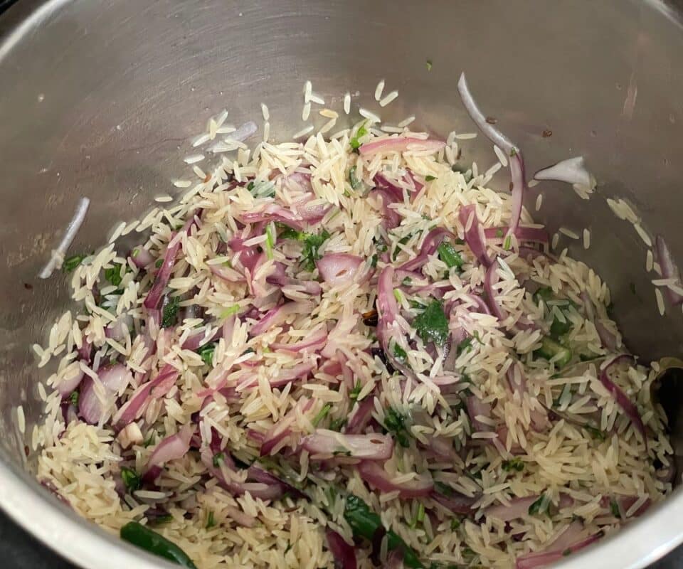 Easy Bagara Rice Instant Pot • Simple Sumptuous Cooking