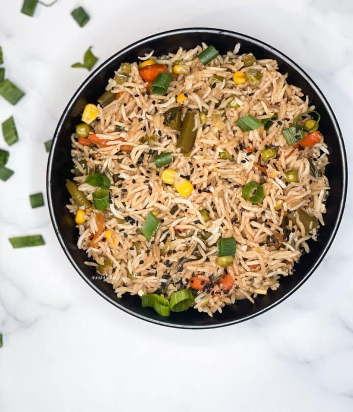 Instant Pot Vegetable Basmati Fried Rice • Simple Sumptuous Cooking